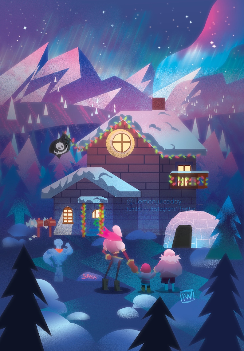 Papyrus & Sans House - A5 Print - Etsy