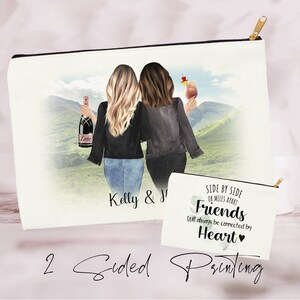 2 Best Friends Pouch With Black Zipper | Personalized Best Friends ...