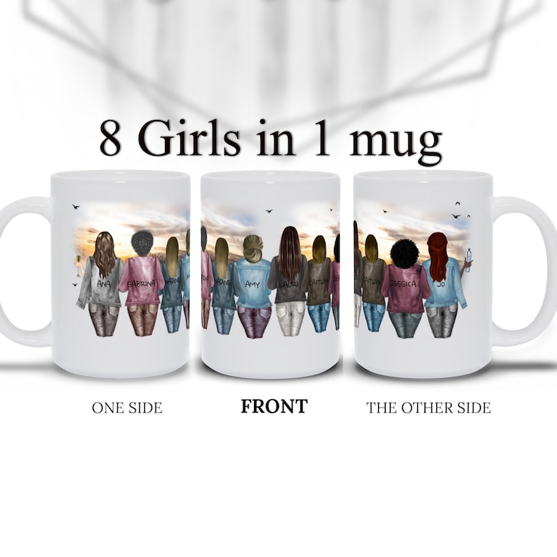 8 Sisters Coffee Mug 8 Besties 8 Best Friends Forever 8 - Etsy