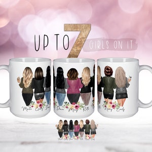 7 Girls Mug | 7 Best Friends | Drinking Girlfriends | Personalized Bff ...