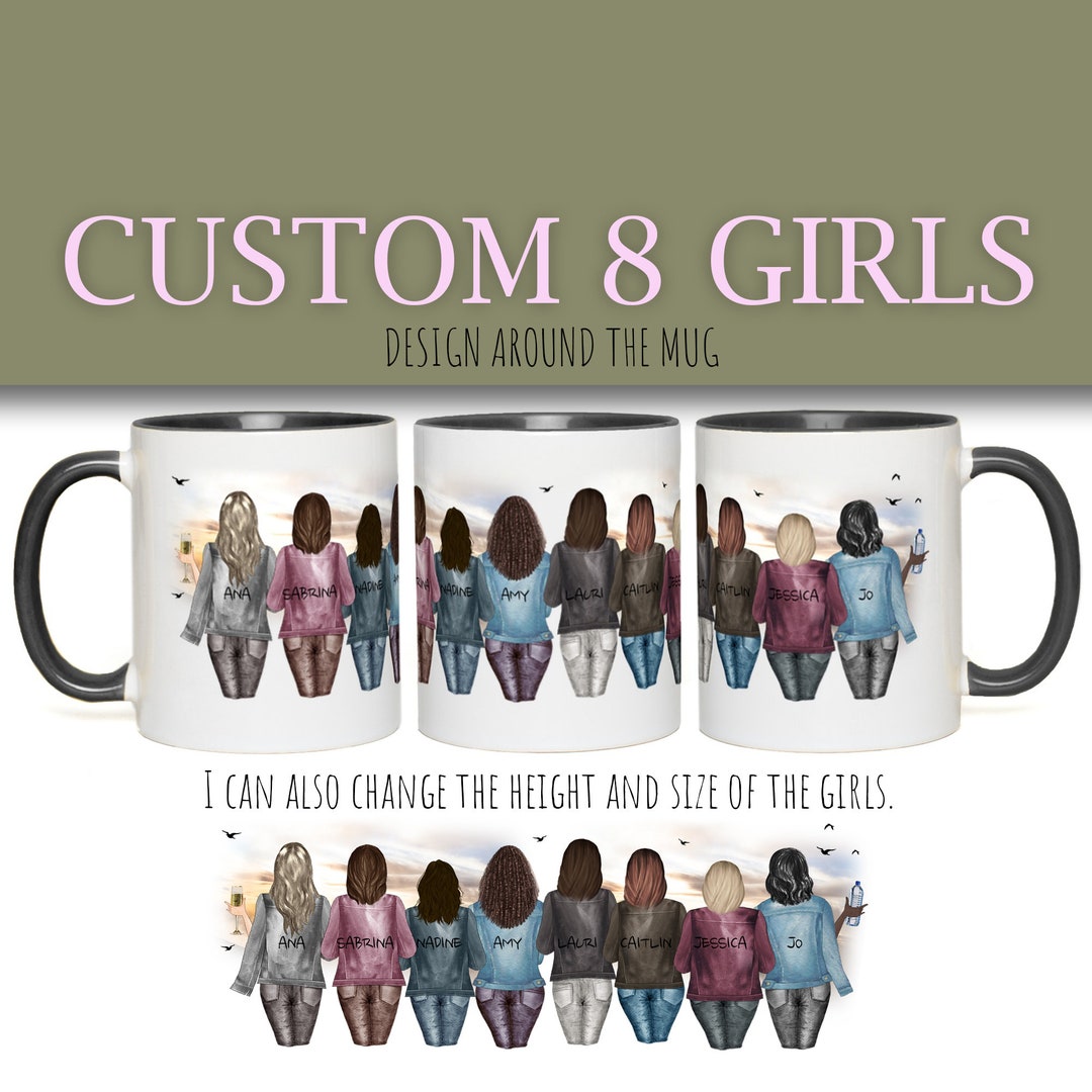 8 Sisters Coffee Mug | 8 Besties | 8 Best Friends Forever | 8 Soul ...