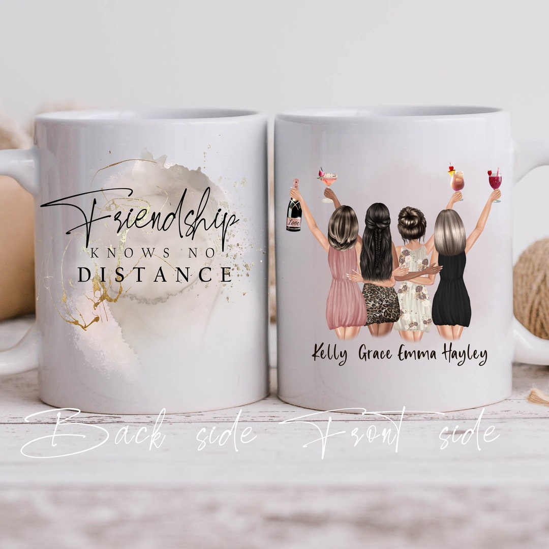 Mischievous Four Best Friend | Customizable 4 BFF Gift | Four Besties ...