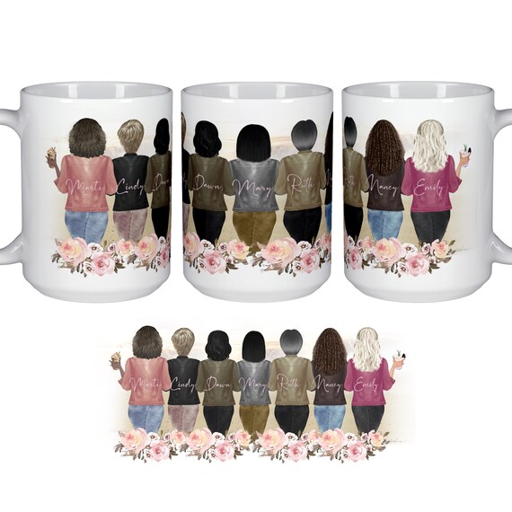 7 Girls Mug 7 Best Friends Drinking Girlfriends | Etsy