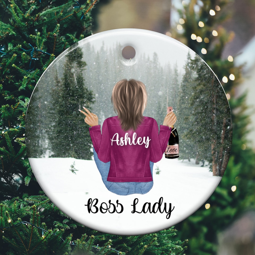 Boss Lady Ceramic Ornament - Boss Lady Gift - Ornament for the Best ...
