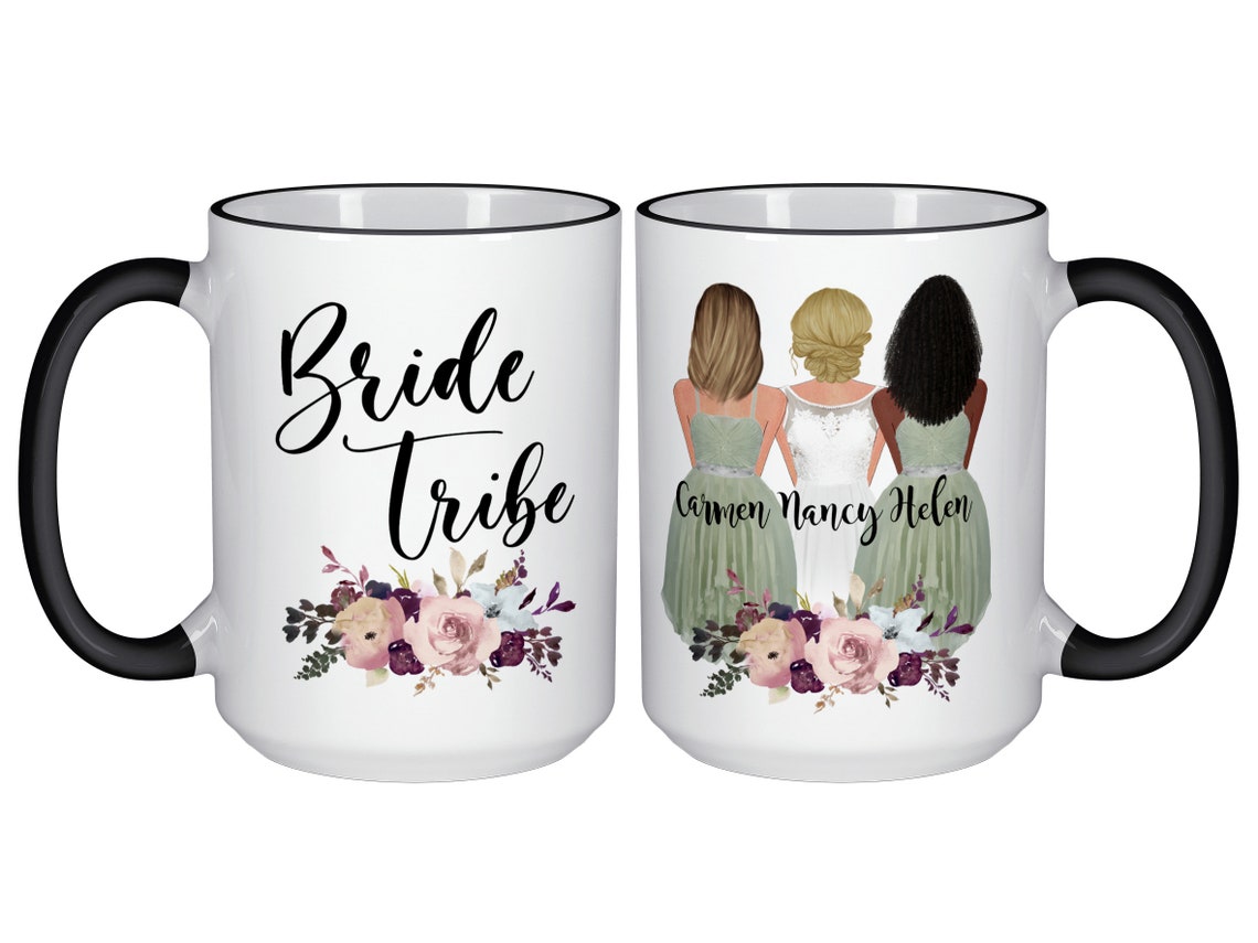 Bride Tribe mug Bridesmaids mug Bride's Tribe coffee | Etsy