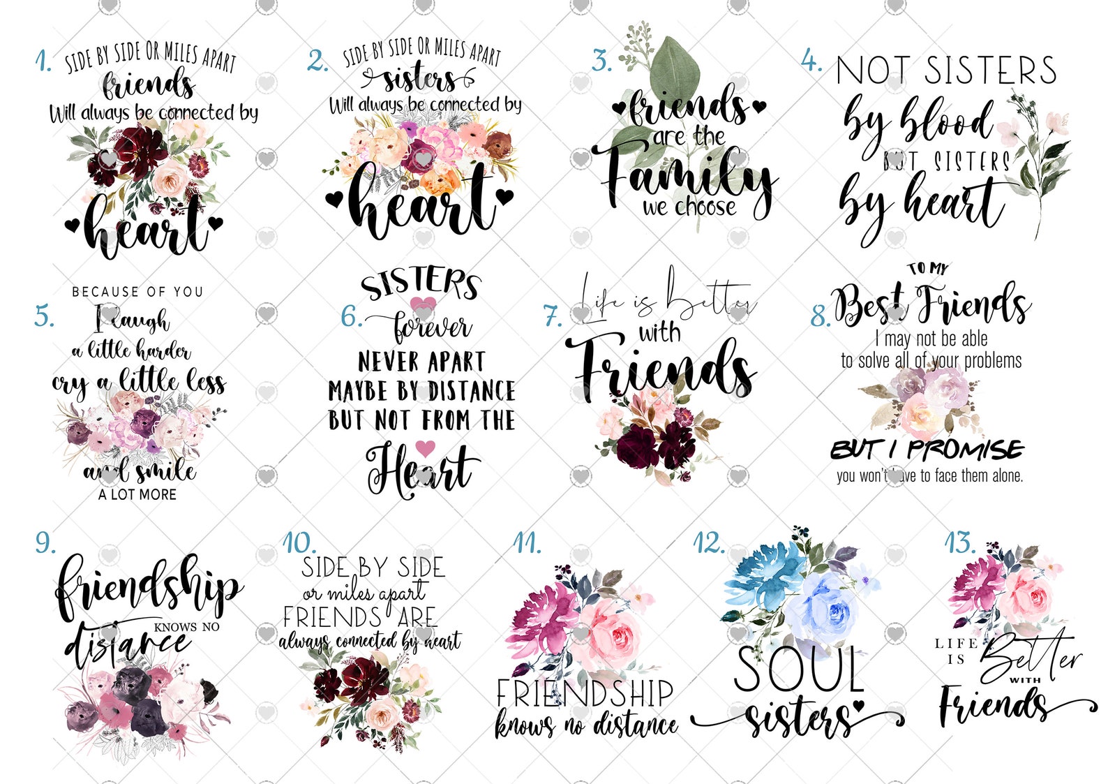 Mischievous Four Best Friends 4 BFF Gift Besties 4 Girl | Etsy