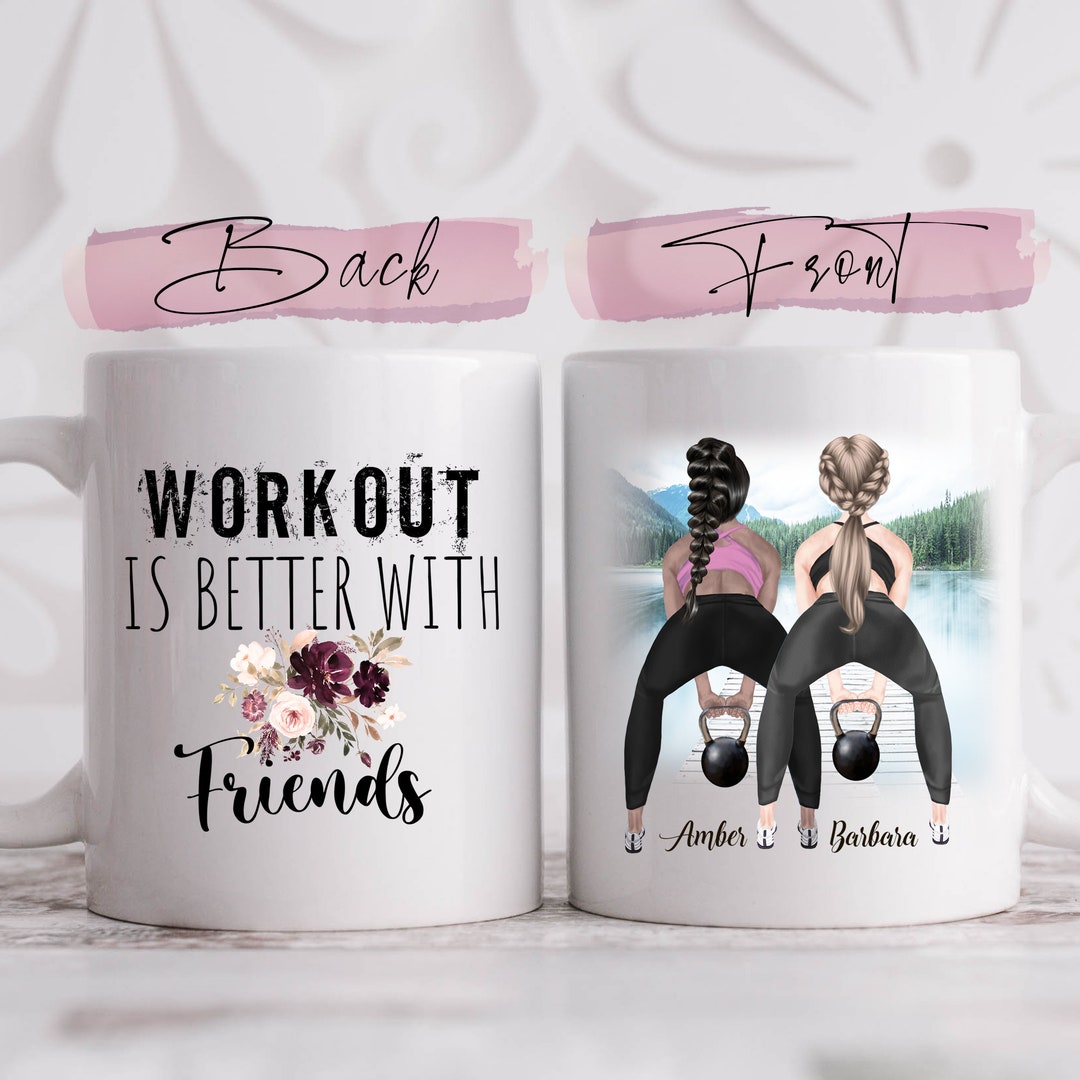 Workout is Better With Friends Custom GYM Mug Personalized GYM Cup Gym ...