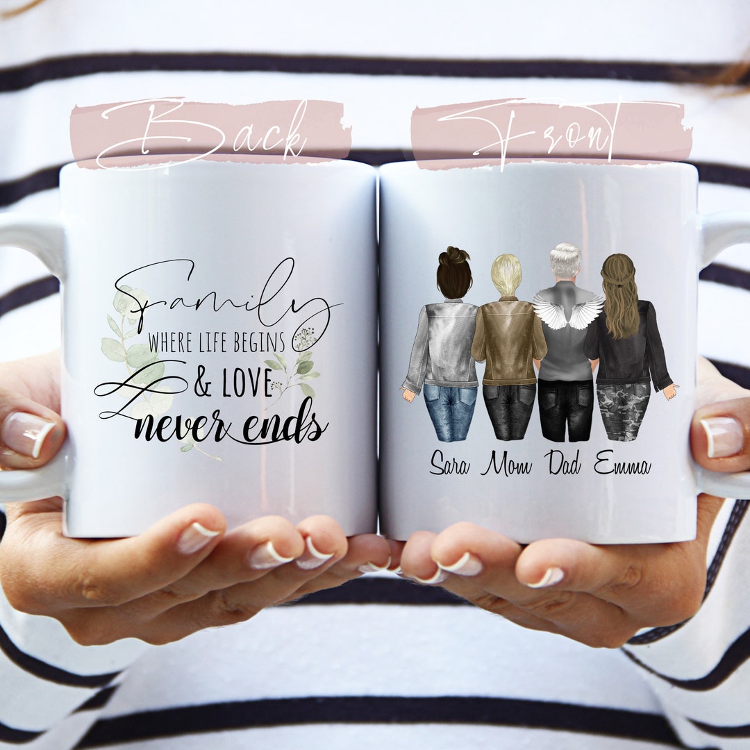 Custom Family Mug: Personalized Parents Gift, 15 Oz - Etsy