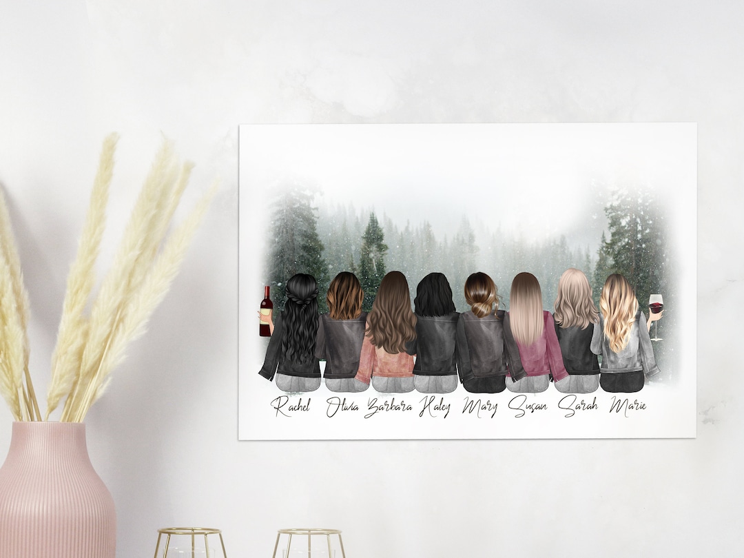 8 Girls Poster 8 Best Friends Poster Personalized Girls Poster 8 ...