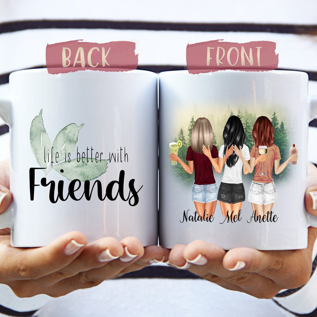 3 Best Friend Mug Three Girls Friendstrip Mug Forest Wood Trip Nature ...