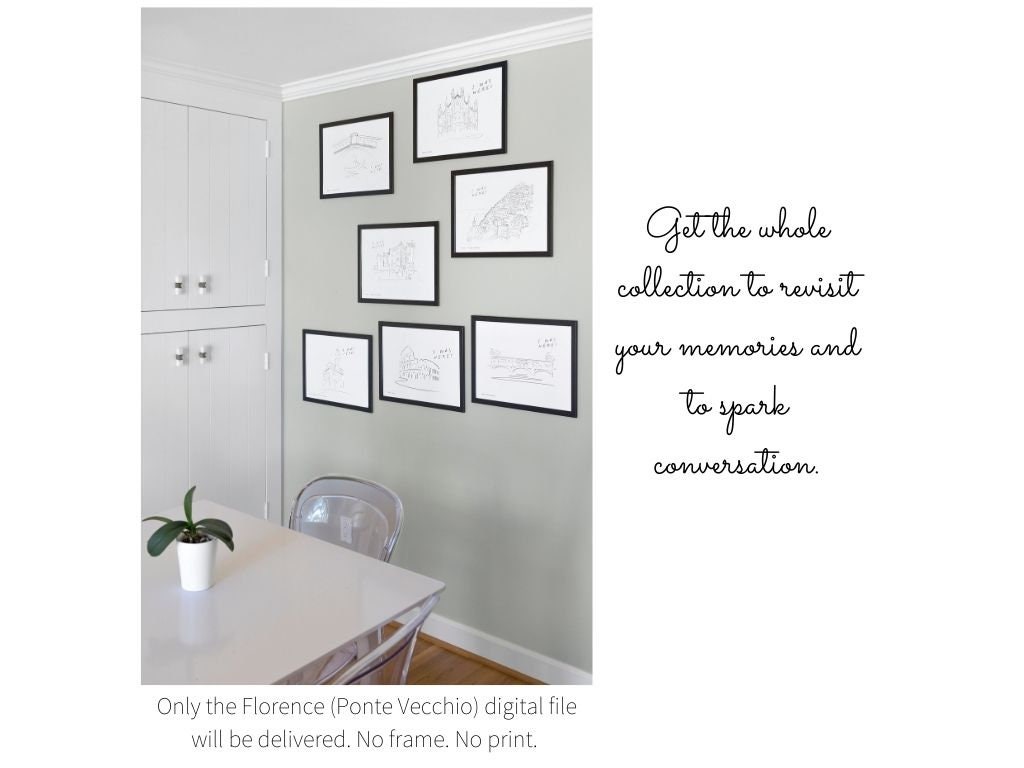 Florence Italy Wall Art Digital Download Florence Black and - Etsy