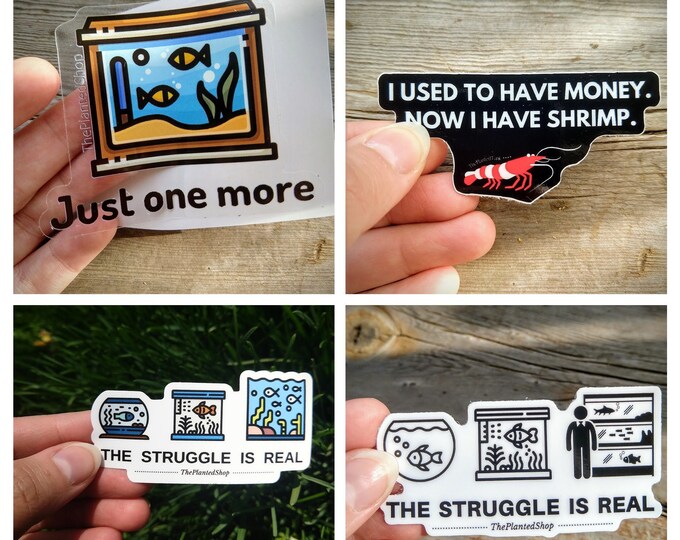 4 Fish Tank Decal Stickers Aquarium Gifts Laptop Hobby Vinyl | Etsy