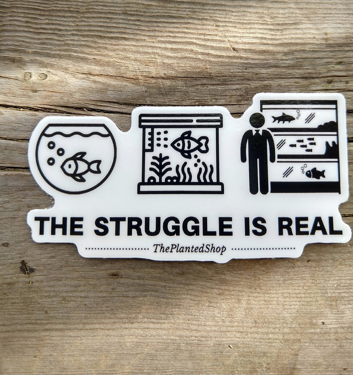 Fish Tank Struggles Decal Stickers Aquarium Gifts Laptop | Etsy