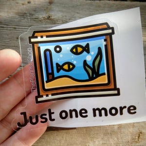 4 Fish Tank Decal Stickers, Aquarium Gifts, Laptop Hobby Vinyl Sticker ...