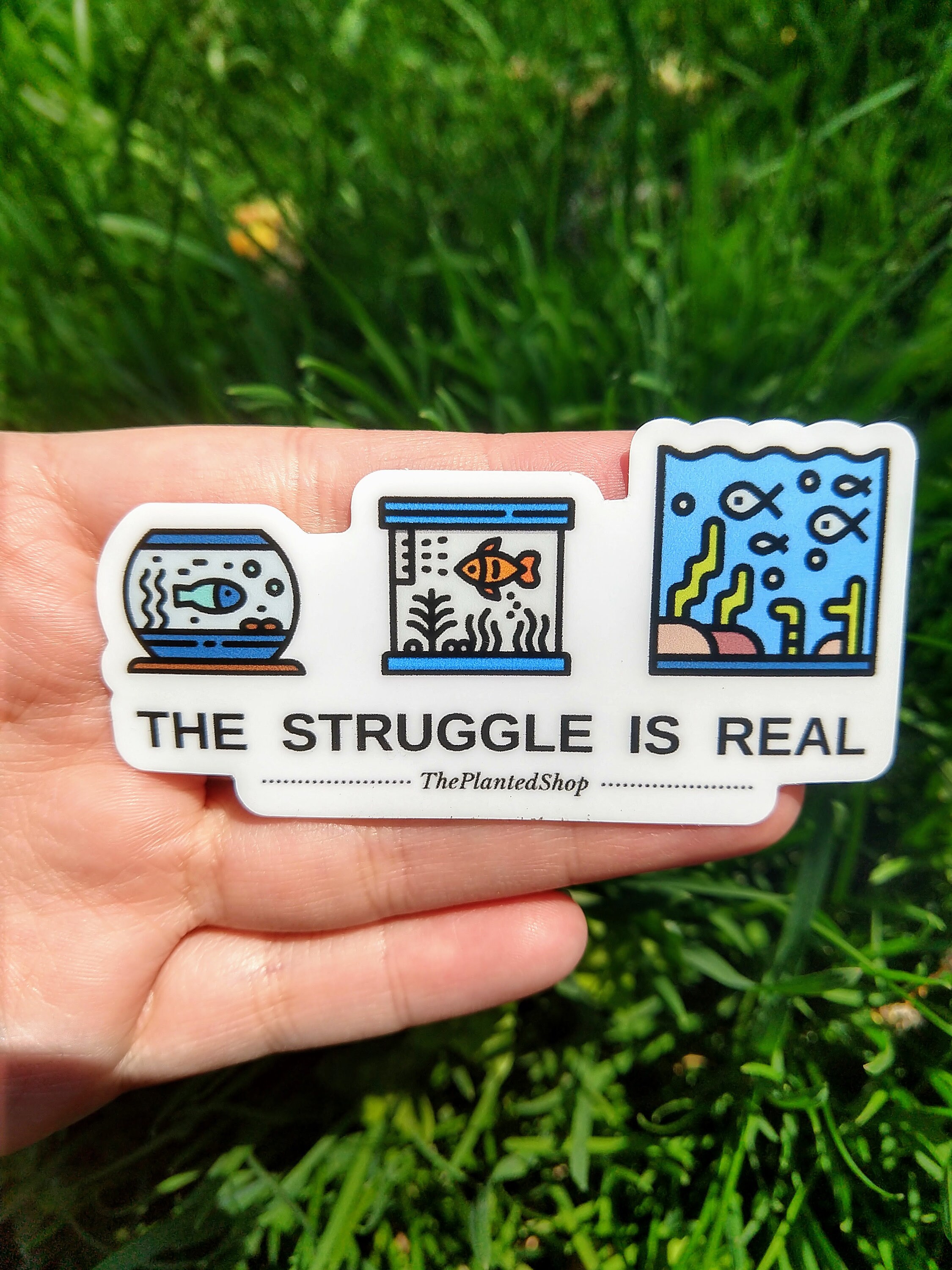 Fish Tank Struggles Decal Stickers Aquarium Gifts Laptop - Etsy