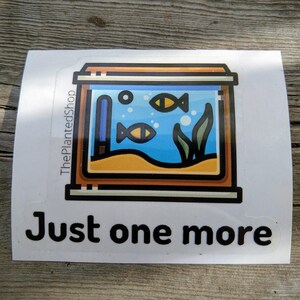 4 Fish Tank Decal Stickers, Aquarium Gifts, Laptop Hobby Vinyl Sticker ...