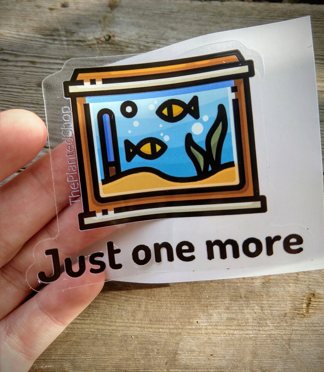 Just One More Tank Decal Stickers, Aquarium Gifts, Laptop Hobby Vinyl ...