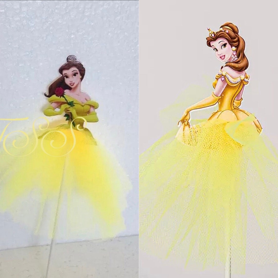 Princess Belle Cake Topper for Girls Birthday Party Decorations - Etsy