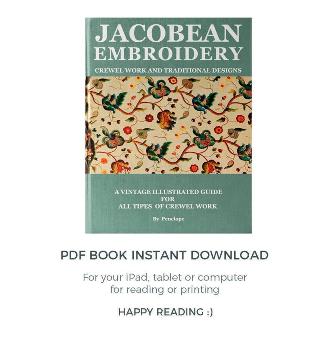 Crewel Embroidery Pattern Jacobean Vintage Embroidery Pattern - Etsy