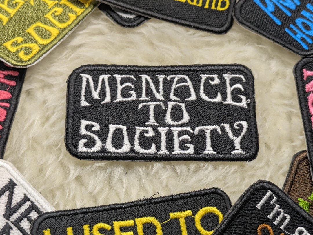 Menace to Society 90mm Iron on Patch - Etsy