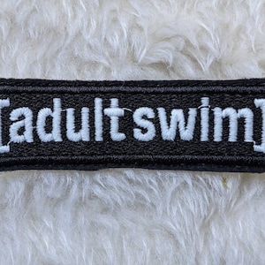 Unofficial Adult Swim Logo Glow in the Dark Iron on Patch 95mm or 65mm ...