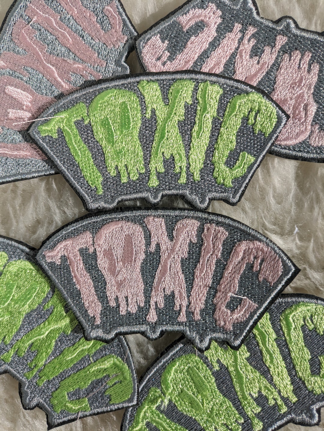 Toxic Pastel 90mm Iron on Patch - Etsy