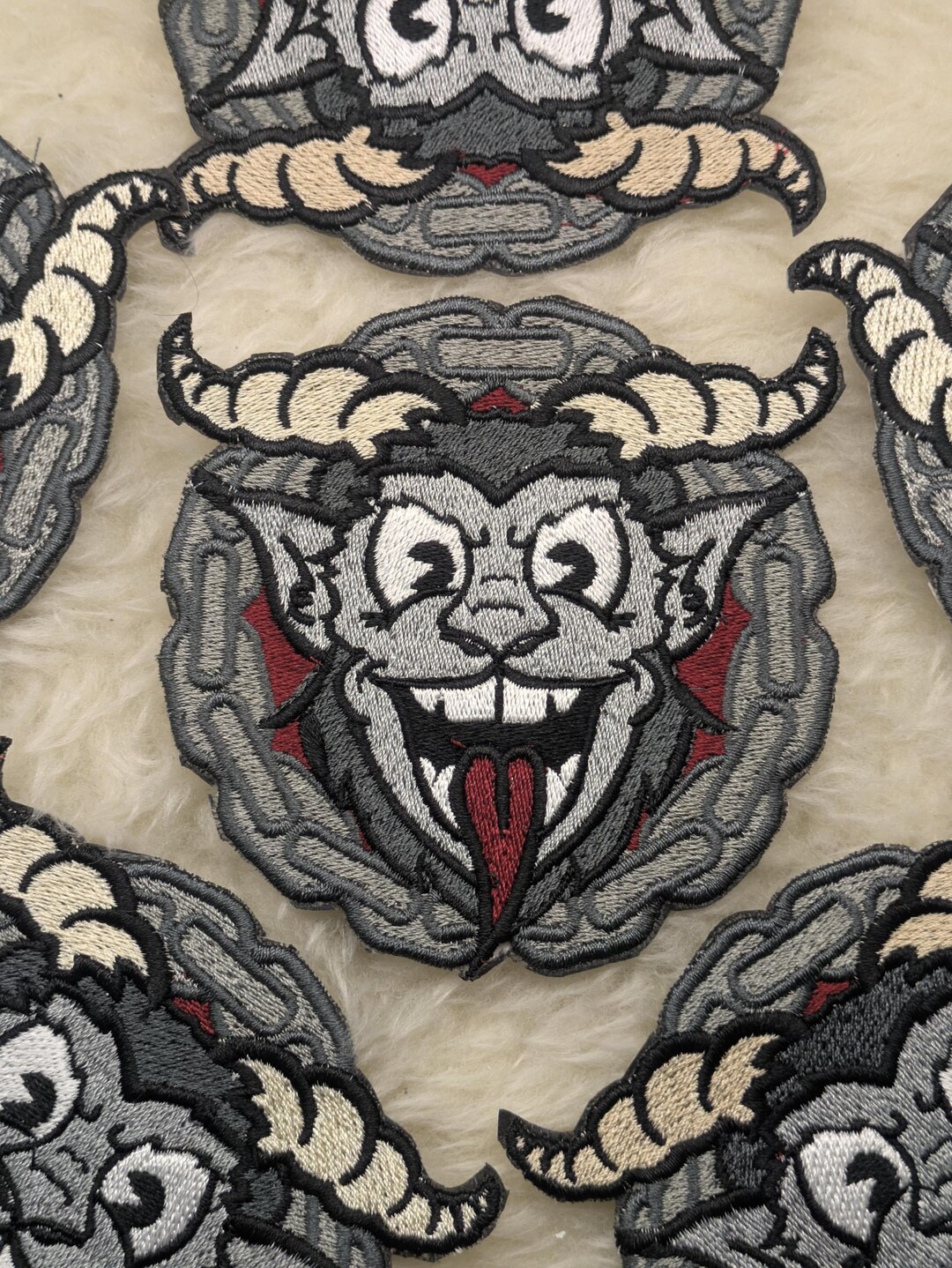 Krampus Embroidered Iron on Patch - Etsy