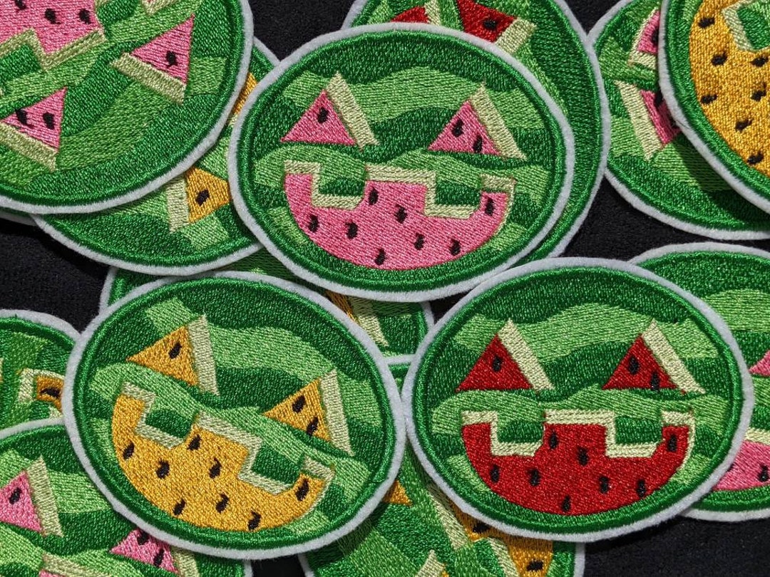 Summerween Watermelon Jack-o'-melon 70mm Iron on Patch - Etsy