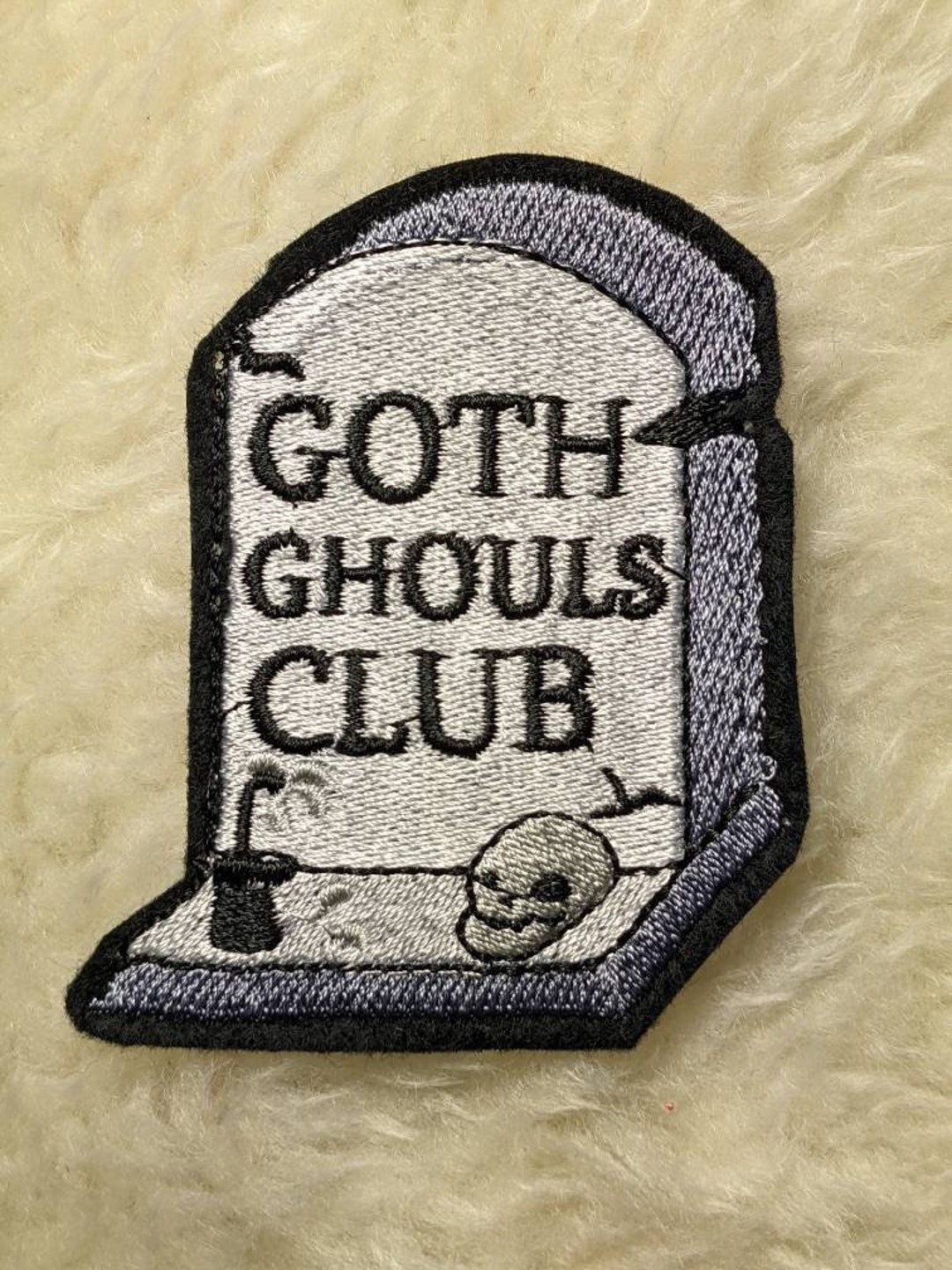 Goth Ghouls Club 80mm Iron on Patch Skate Lace Patch - Etsy