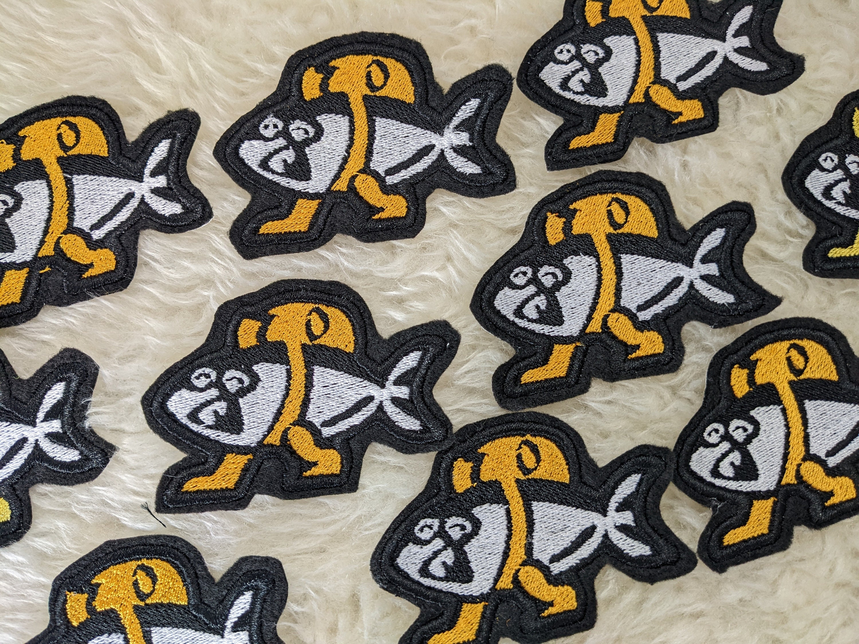 Salmon Run Walking Fish 70mm Iron on Patch - Etsy