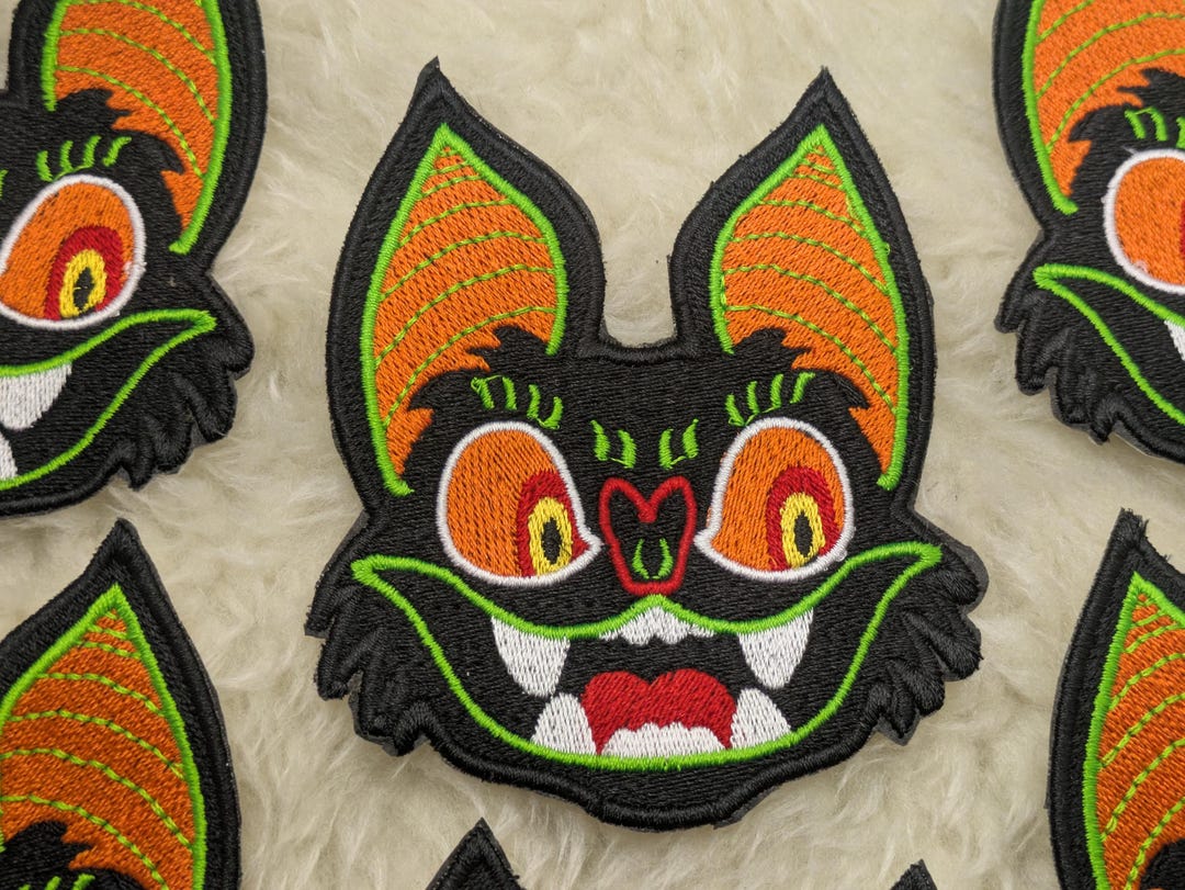 Halloween Bat Iron on Patch - Etsy