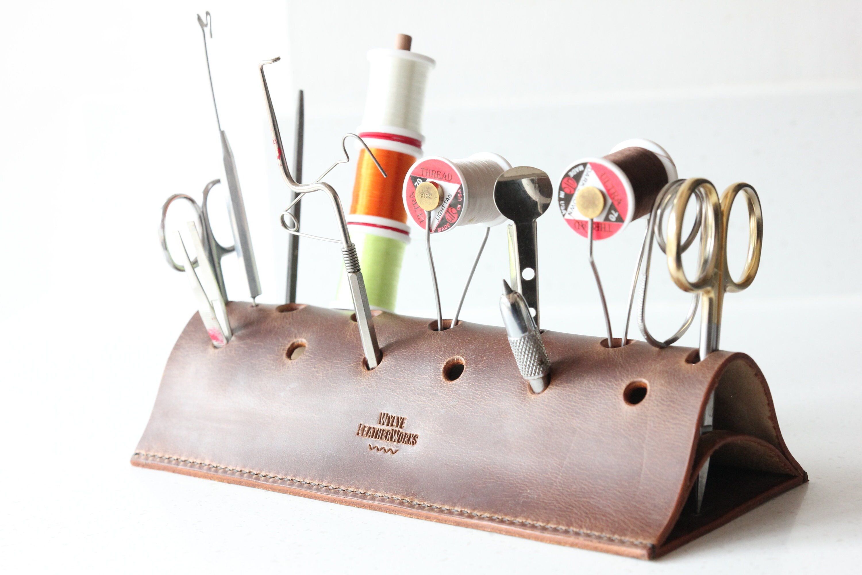 Leather Fly Tying Tool Holder / Caddy / Organiser - Etsy