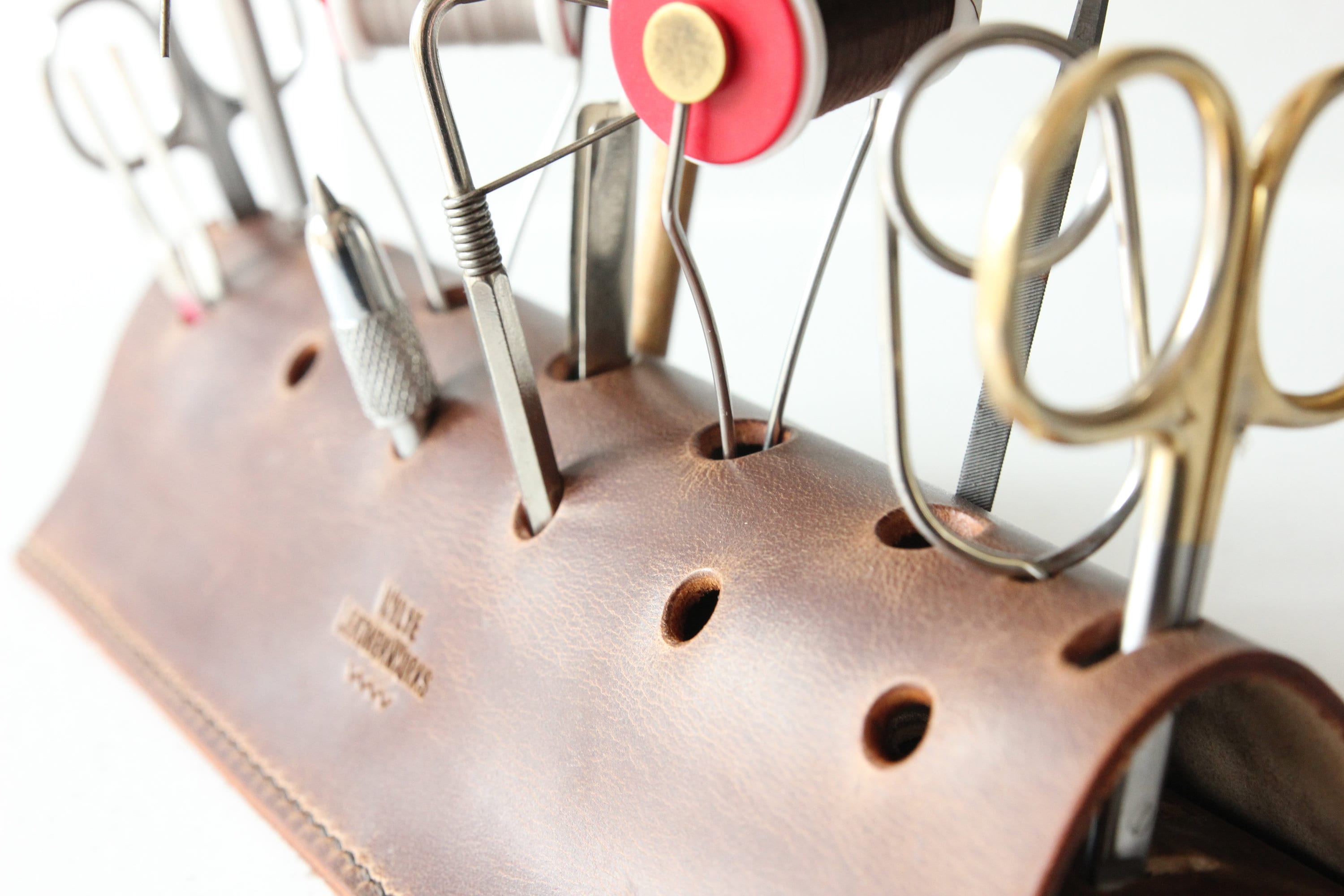 Leather Fly Tying Tool Holder / Caddy / Organiser Choice of Colours - Etsy