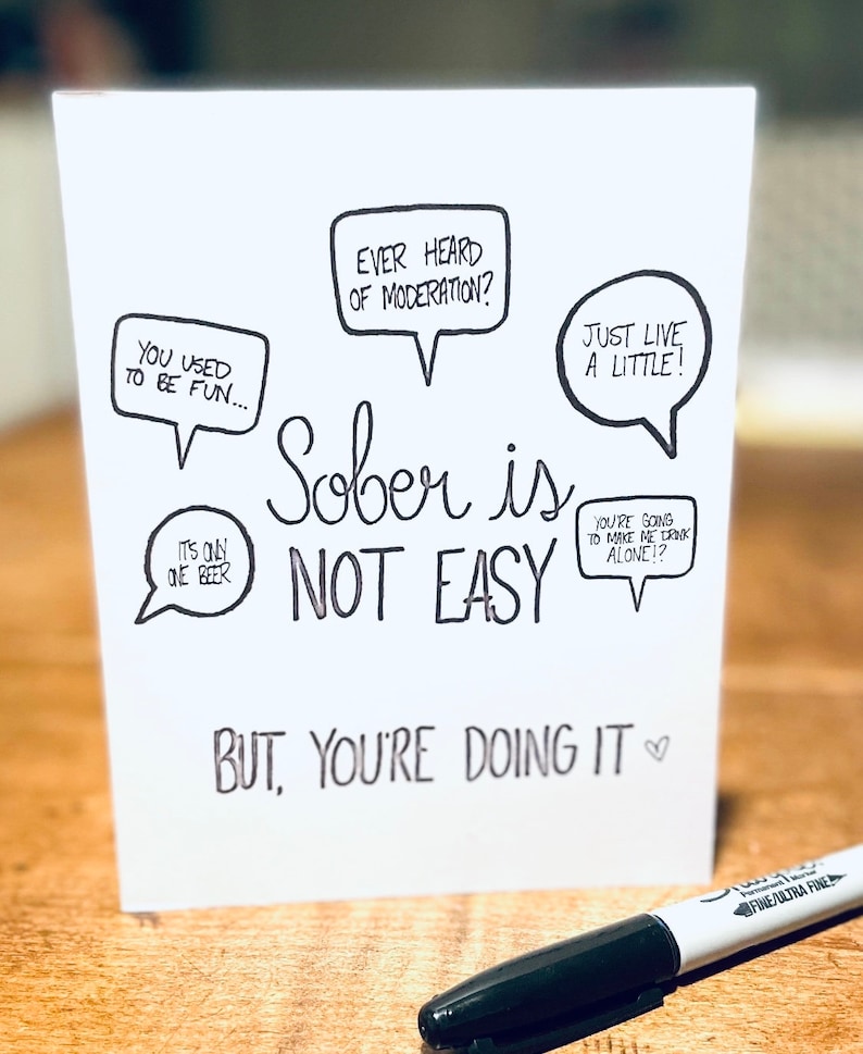 Sober Isn’t Easy - Etsy