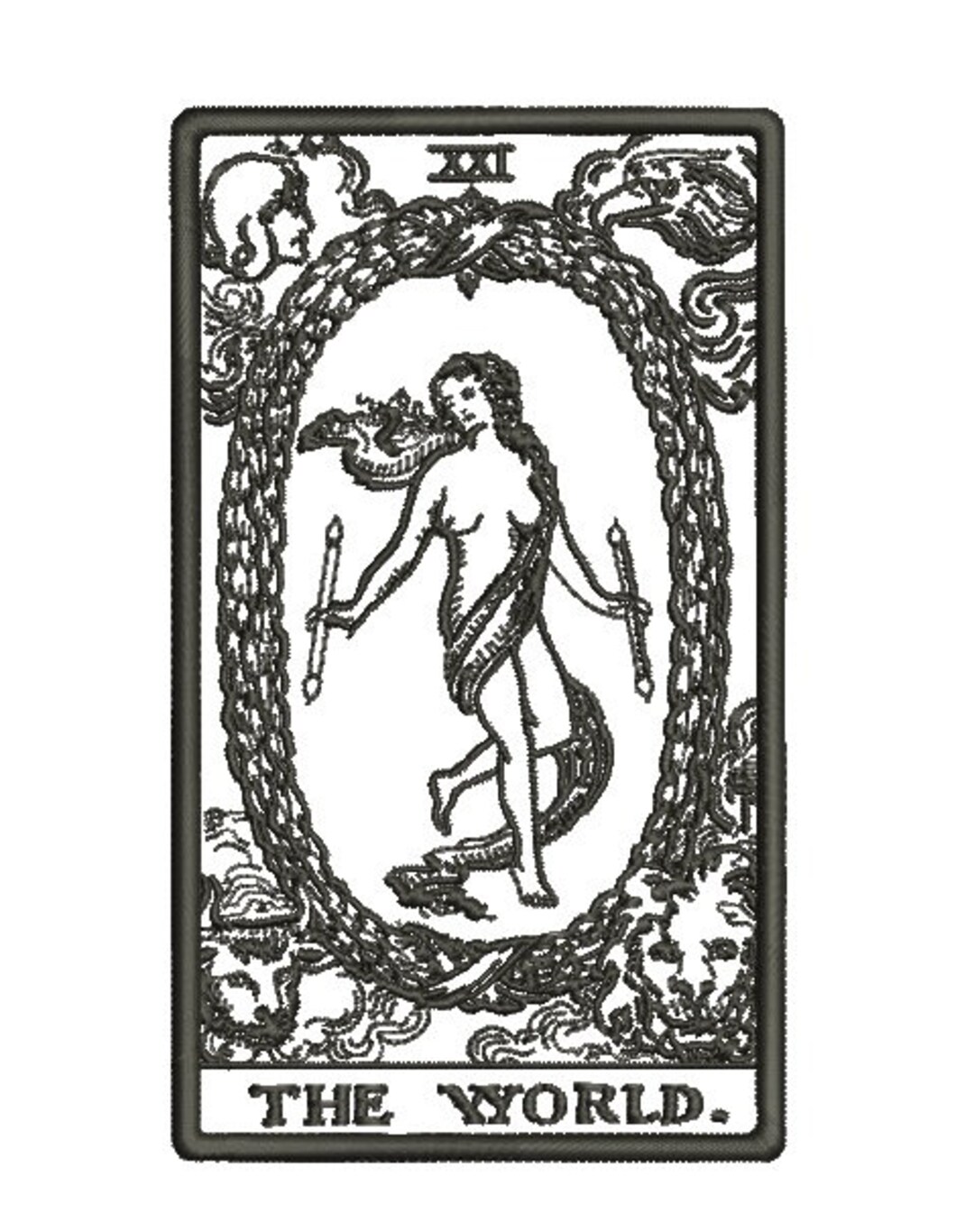 WORLD Tarot Card, Machine Embroidery Design, Instant Download - Etsy