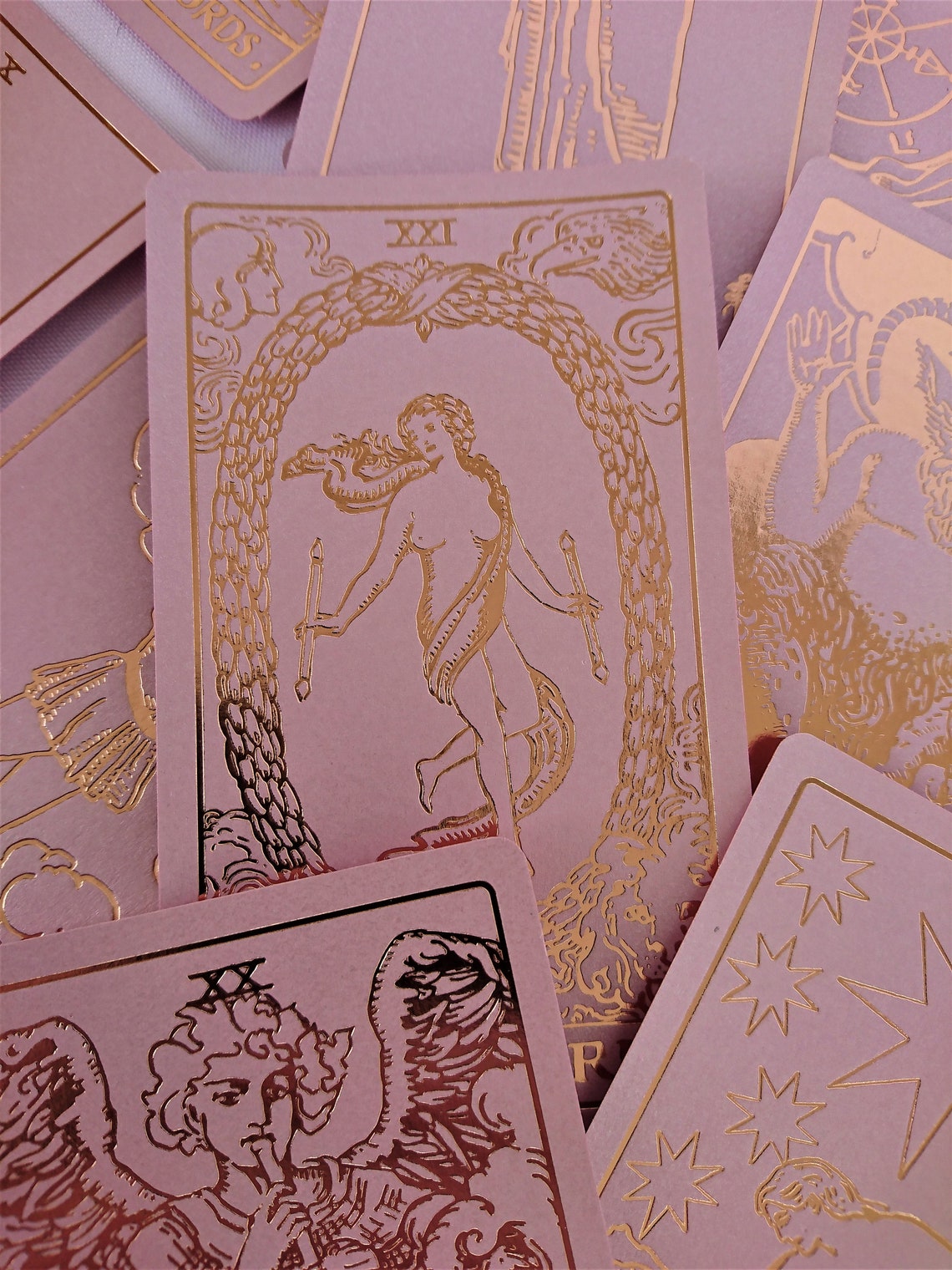 PRE ORDER June 2021 Rose Quartz Tarot Cards Pink Gold Foil | Etsy