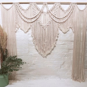 Macramé PATTERN Large Wedding Macramé Backdrop Arch Wall Hanging ...