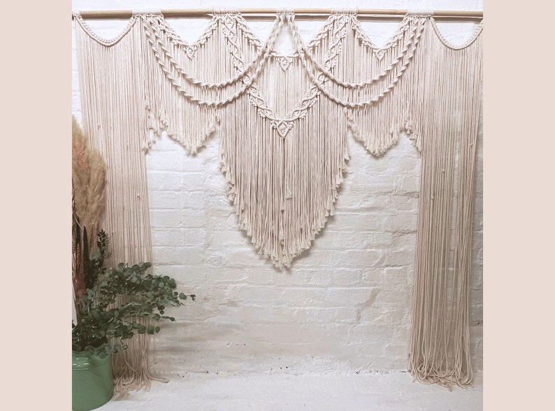 Macramé PATTERN Large Wedding Macramé Backdrop Arch Wall Hanging ...