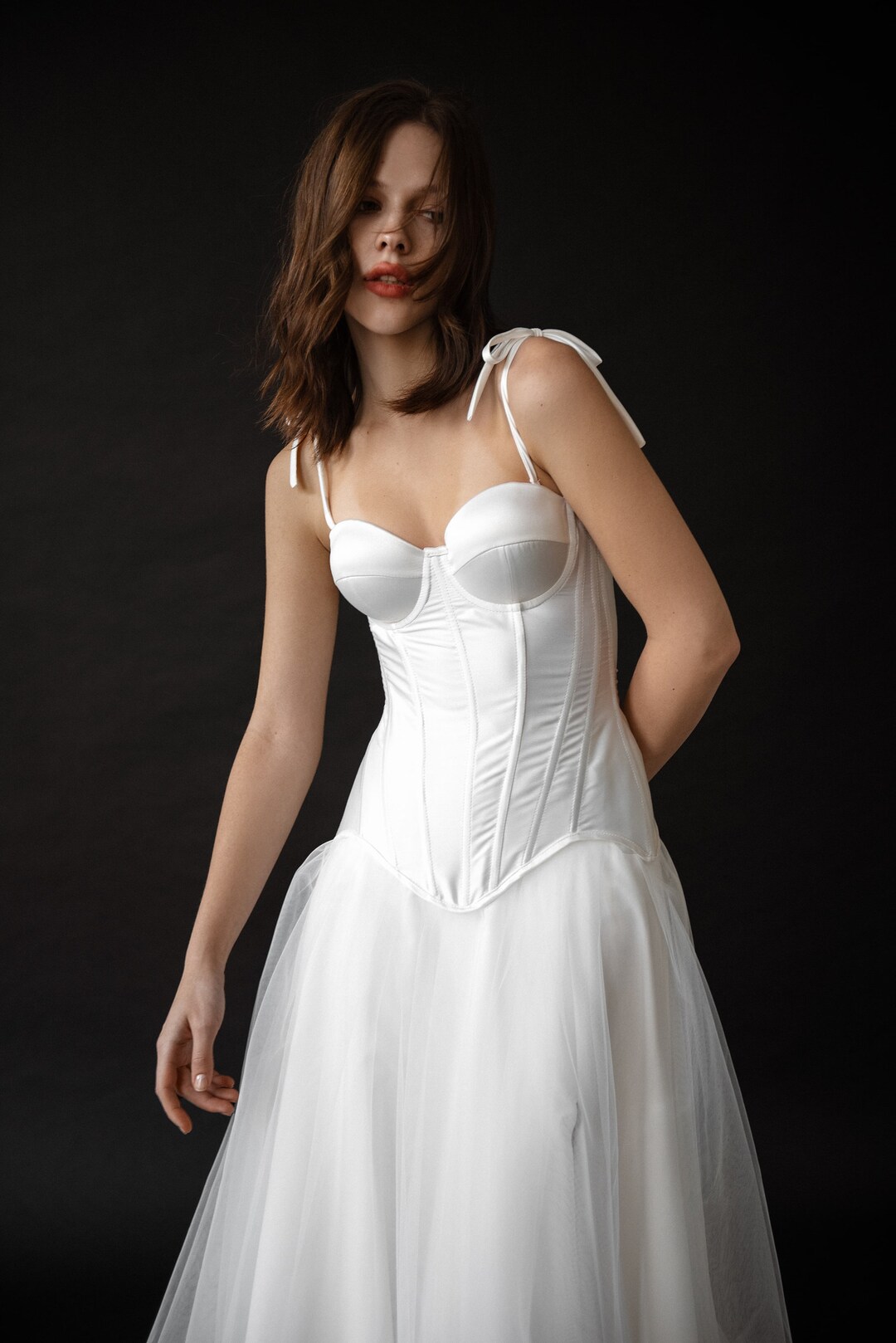 Ivory Corset Top, Custom Bustier Crop Top, Plus Size Waist Corset, Lace ...