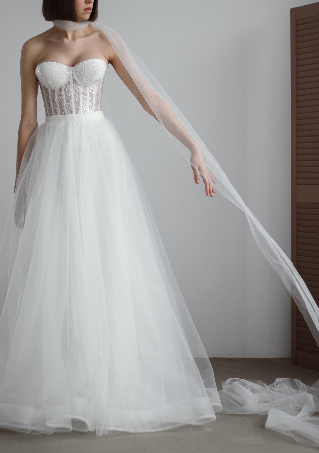 Ivory Floral Sparkling Beaded Lace Bridal Corset Top, Lacing Back ...