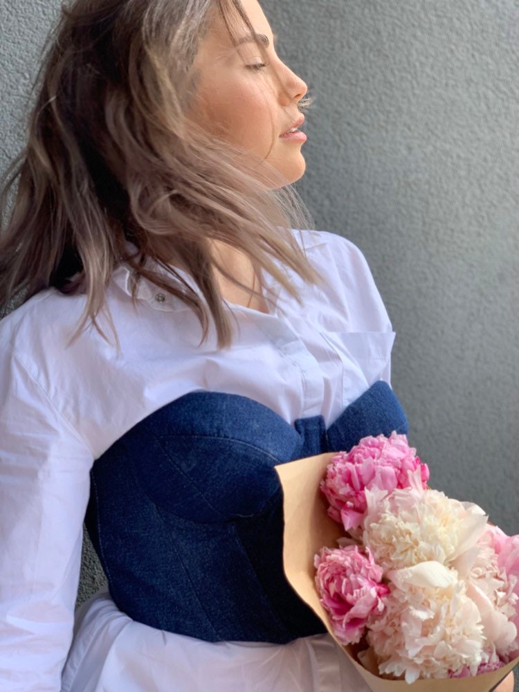 Blue Denim Corset Top Summer Womens Handmade Corset Top | Etsy