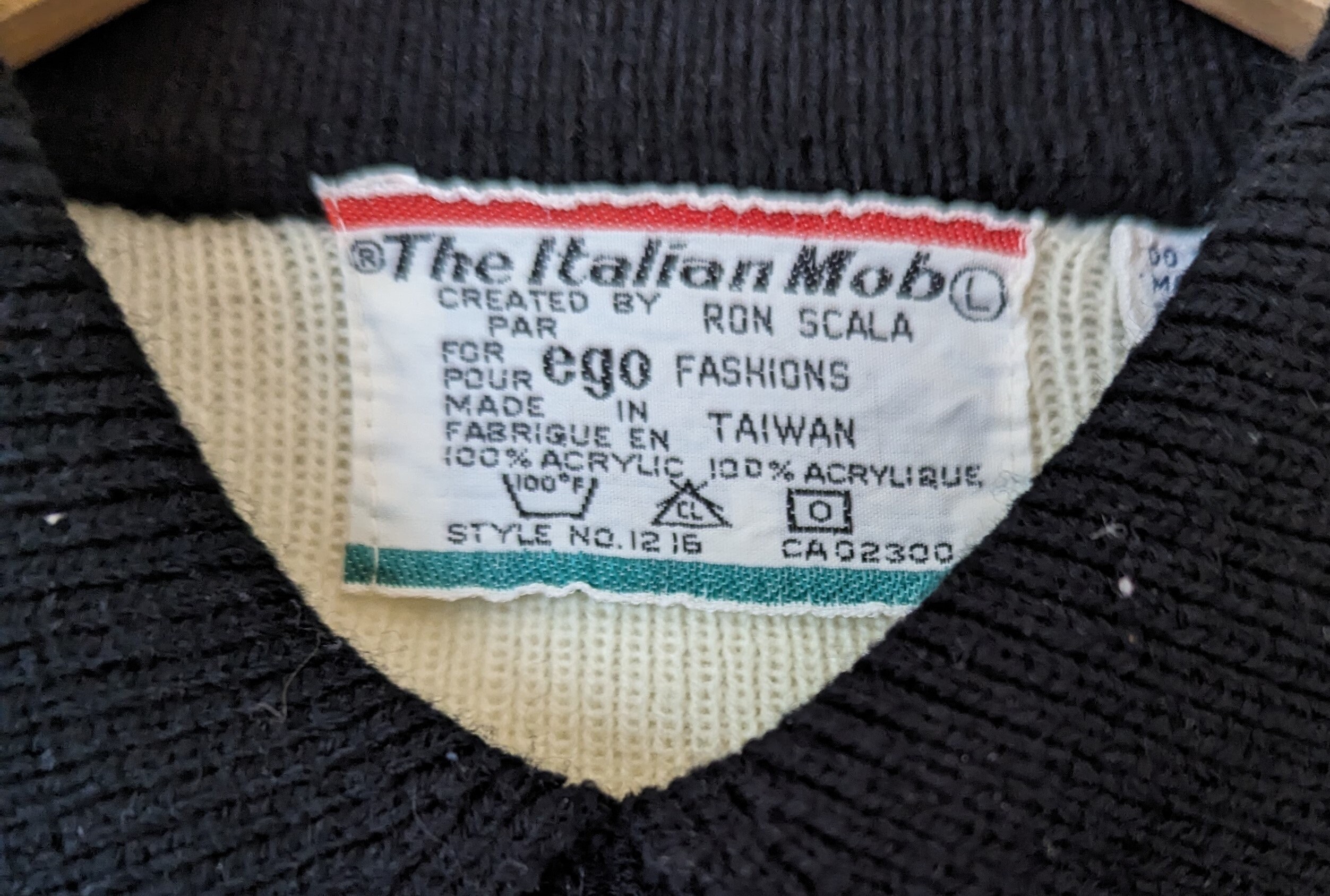 Vintage the Italian Mob by Rob Scala Sweater Pullover 70s Clothng Ego ...