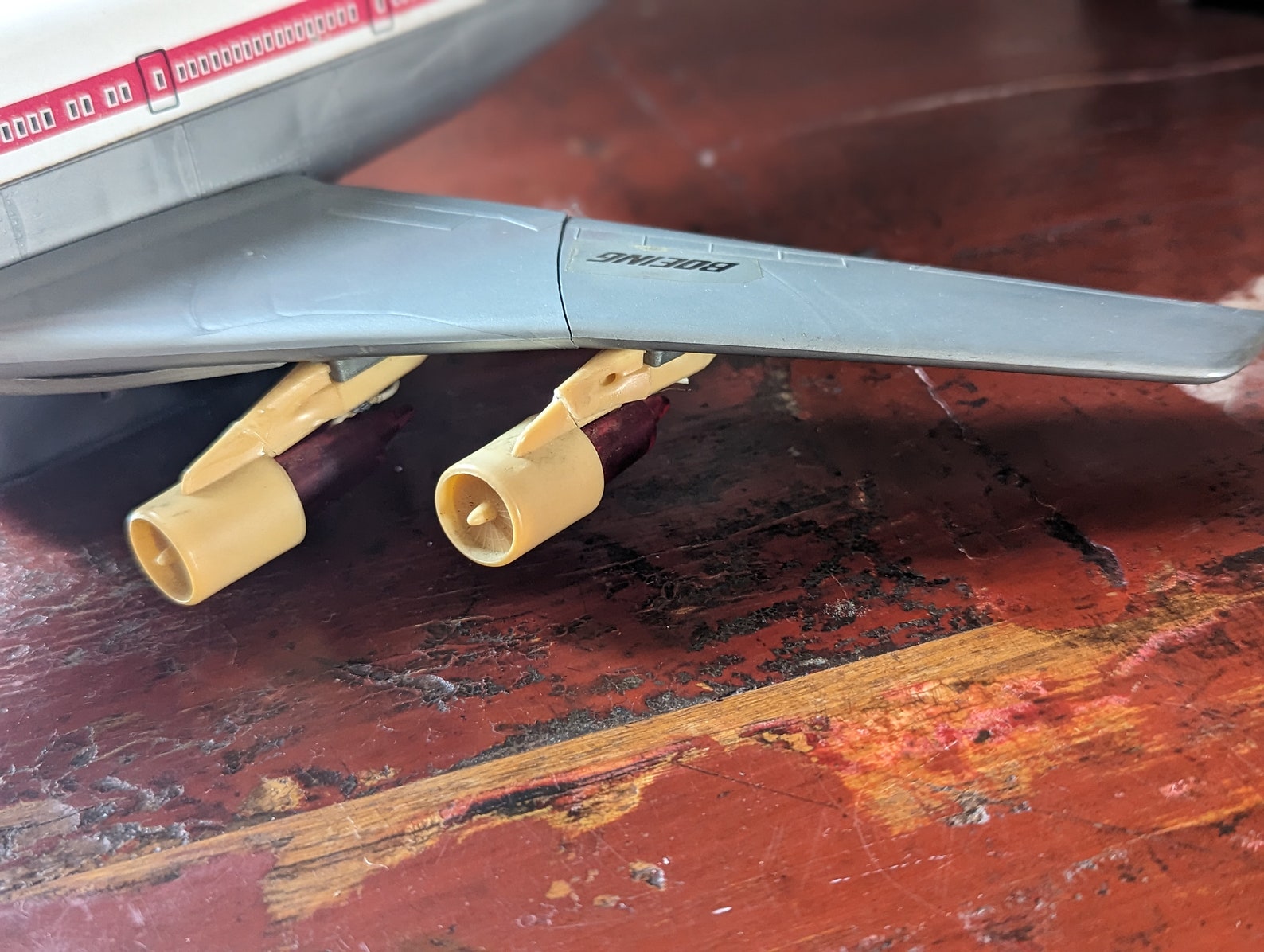 Vintage TWA Boeing 747 Tin Battery Operated Airplane 70s Hong Kong Jet ...