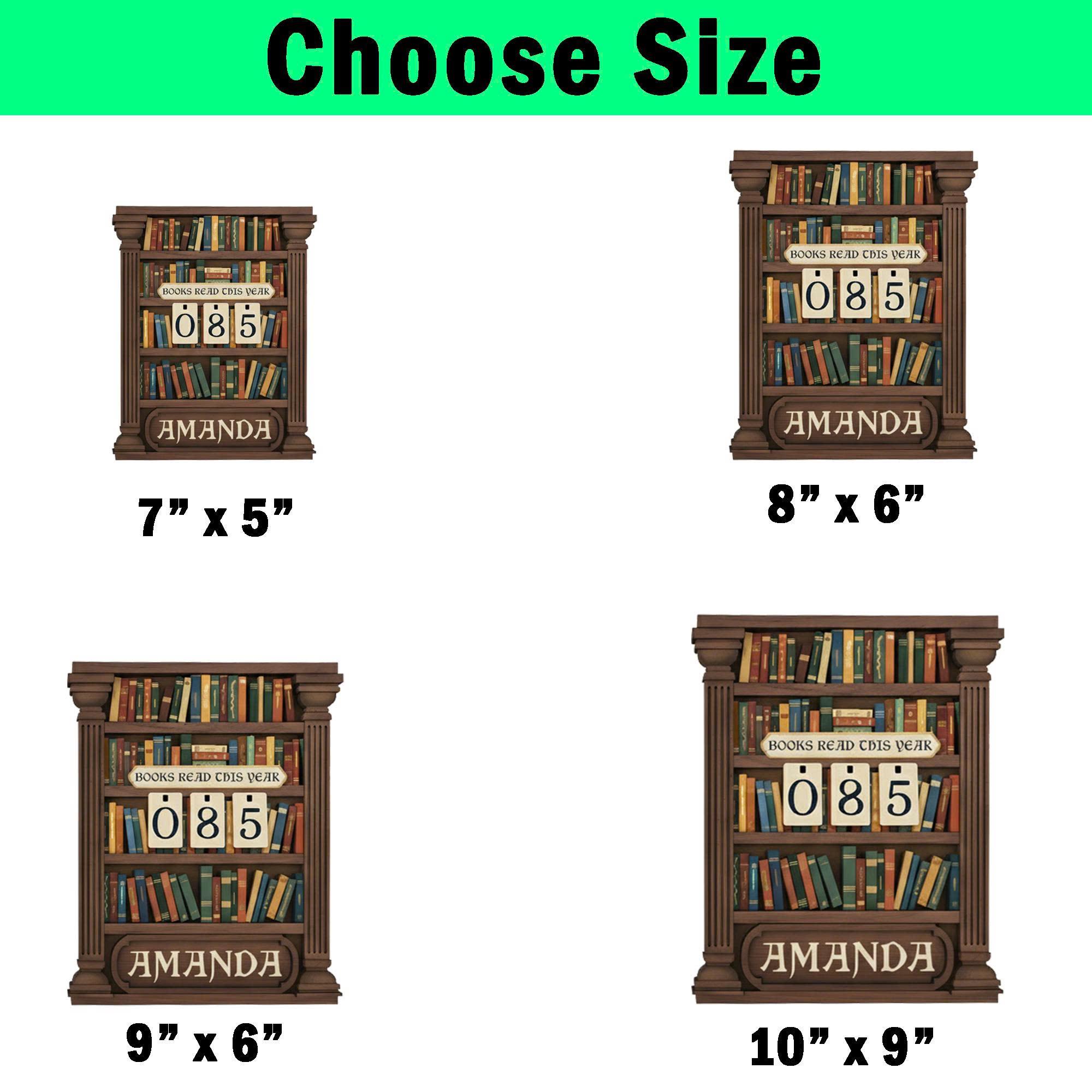 Personalized Bookshelf Book Tracker, Books Read This Year Counter ...