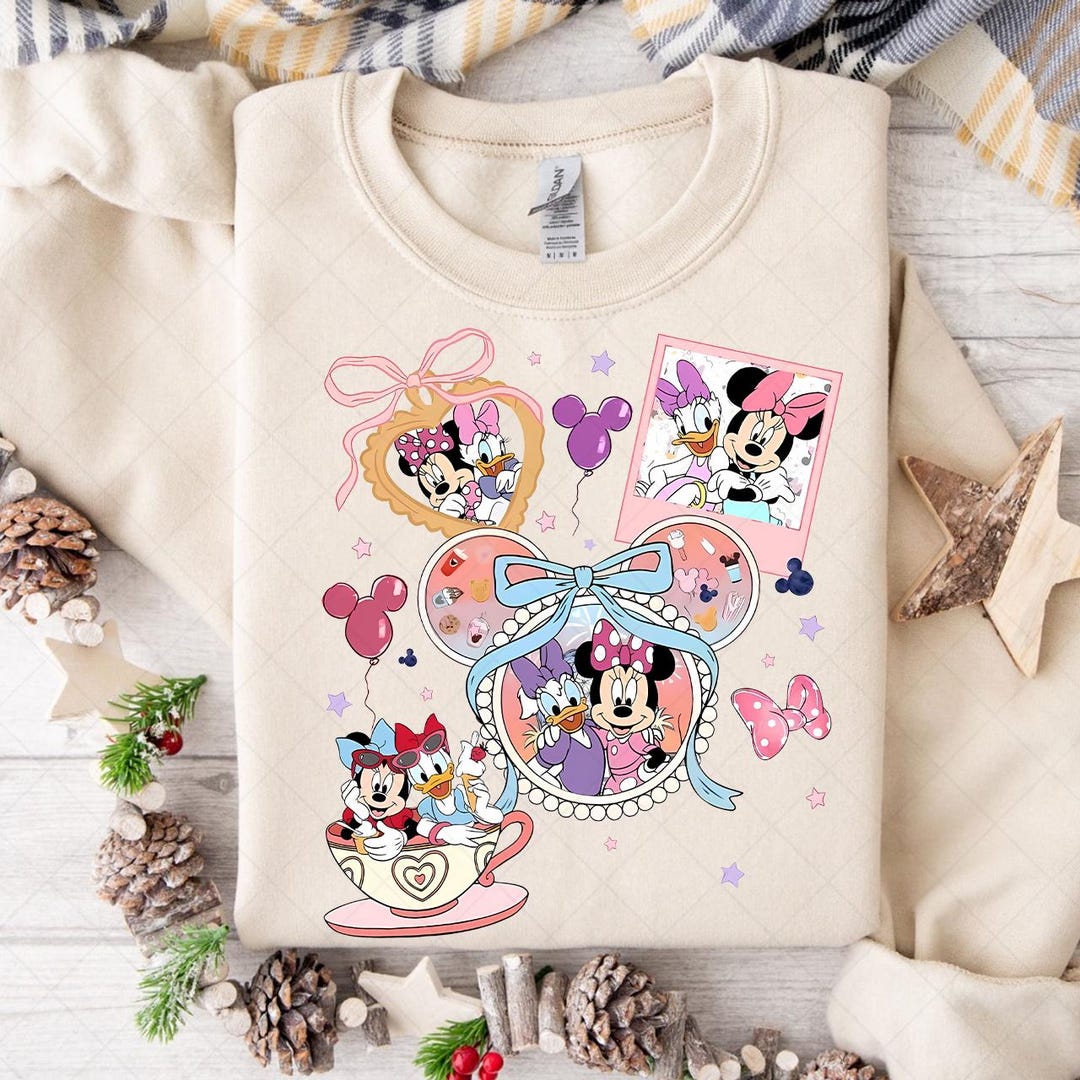 Retro Coquette Bow Mouse and Daisy Png, Vintage Watercolor Mouse ...