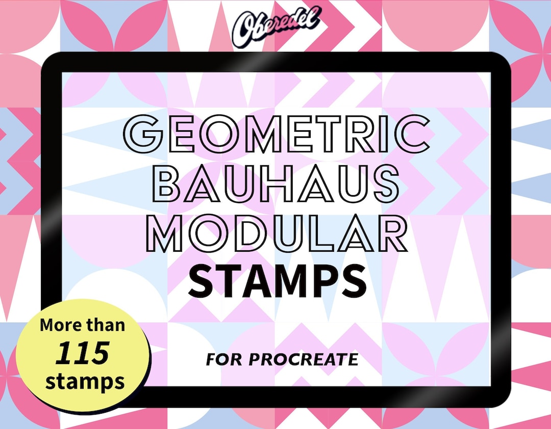 Bauhaus Geometric Modular Procreate Stamps by Oberedel - Etsy