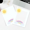 Kawaii Unicorn Printable Stationery Cute Stationary Set Lined and ...