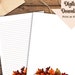 Autumn Stationary Printable Stationery Fall Letter Writing Stationery ...
