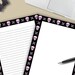 Skull & Crossbones Halloween Stationery Set Printable Cute - Etsy