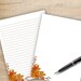 Autumn Stationary Printable Stationery Fall Letter Writing Stationery ...